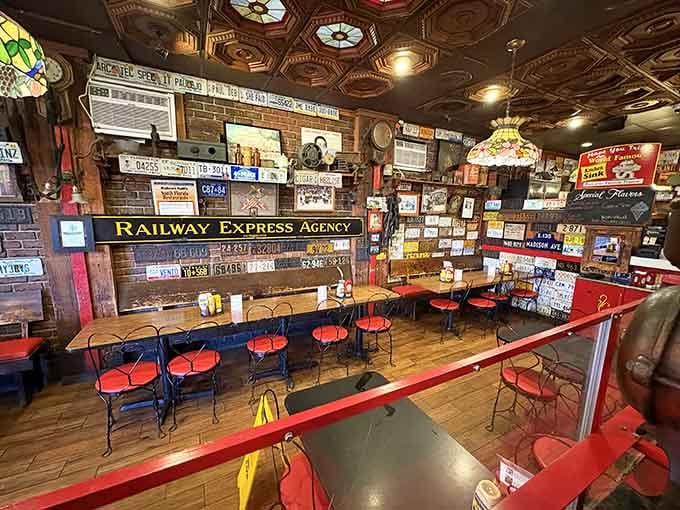 Every inch of wall space tells a story, making this the most interesting museum you'll ever eat in.