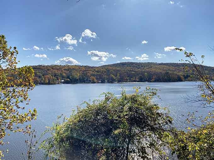 That lake view hits different when you've earned it with your own two feet and questionable knee joints.