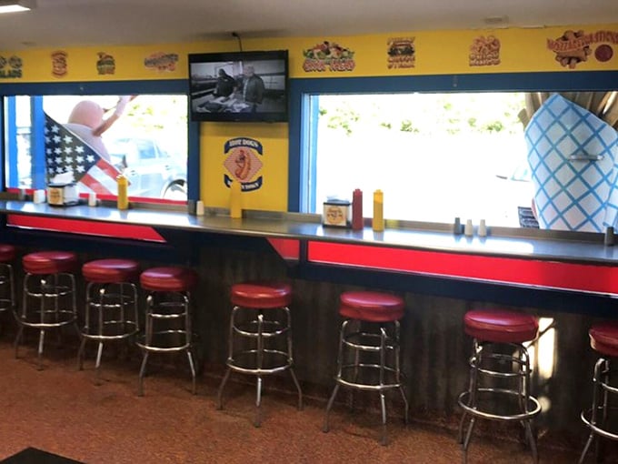 Classic counter seating where you can watch the culinary ballet unfold right before your hungry eyes.