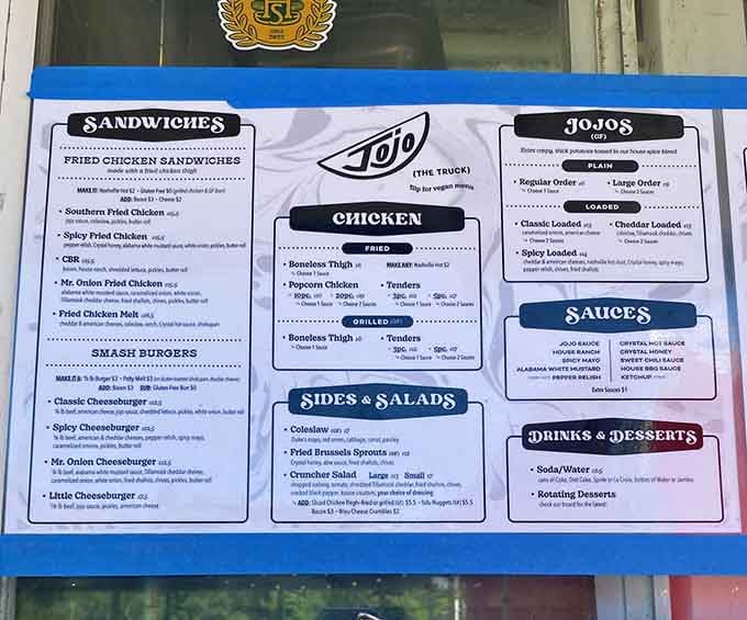 When a menu promises "& MORE," you know they're confident about what they're serving through that window.