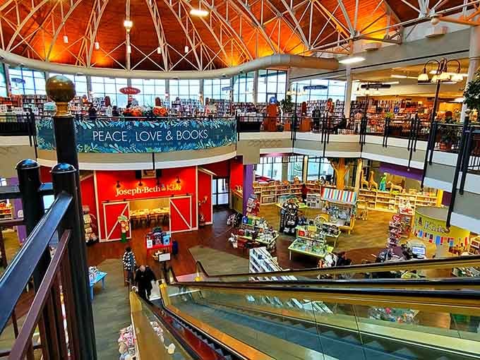 Two stories of literary heaven where "Peace, Love & Books" isn't just a slogan, it's a lifestyle choice.