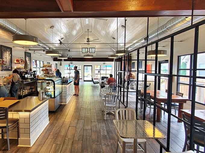 Clean lines, warm wood, and natural light create a space where your laptop actually wants to be productive.