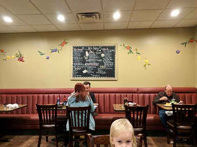 Cozy booths, cheerful wall art, and diners lost in breakfast bliss&mdash;this is what comfort looks like.