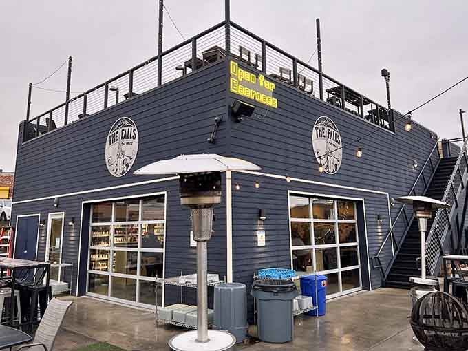 The Falls Taphouse: where craft beer meets rooftop views without requiring a second mortgage payment.