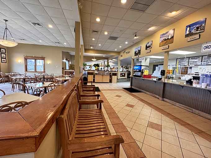 Clean, spacious, and ready for the lunch rush with seating that actually accommodates real families, not just couples.