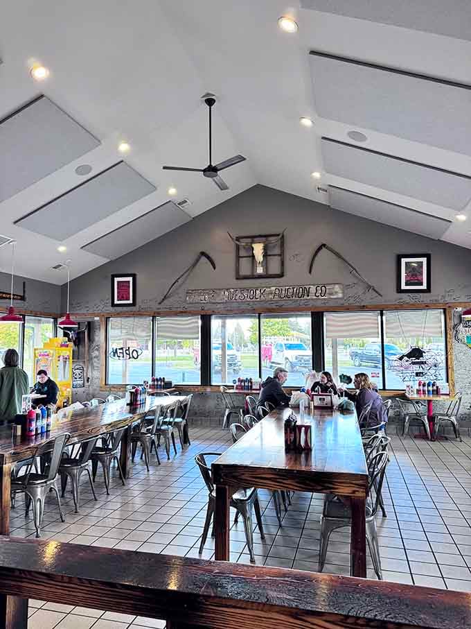 High ceilings and communal tables create the perfect setting for serious barbecue consumption and inevitable food comas.