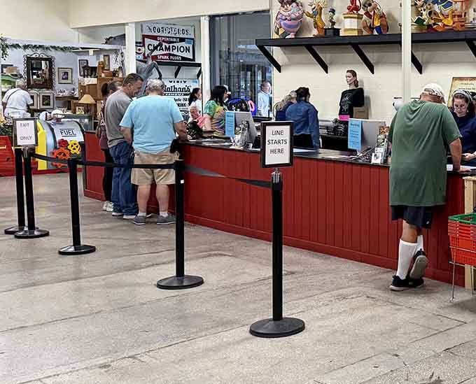 The checkout counter where dreams become reality and credit cards weep softly in your wallet.