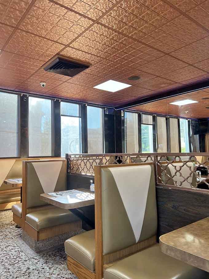 Booth seating that's seen decades of conversations, celebrations, and the occasional existential crisis over pancakes.