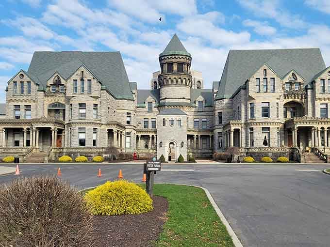 The Ohio State Reformatory stands like a Gothic masterpiece that somehow ended up in Ohio instead of Transylvania.