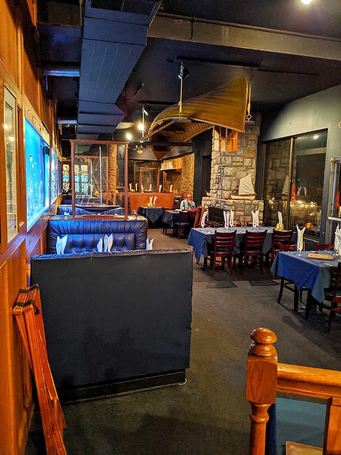 Nautical touches and cozy booths create an atmosphere that's fancy enough for anniversaries, casual enough for Tuesdays.