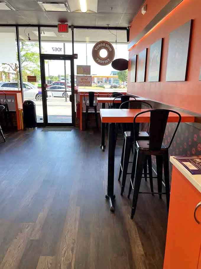 Clean, modern, and inviting, this is where donut dreams come true without any pretense or fuss required.