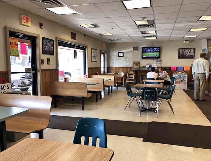 Cafeteria chairs never looked so inviting &ndash; this is where comfort food meets actual comfort in perfect harmony.