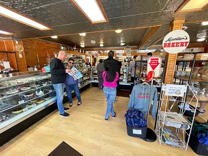 Step inside and you're transported to a simpler time when bakeries looked like this and tasted even better.