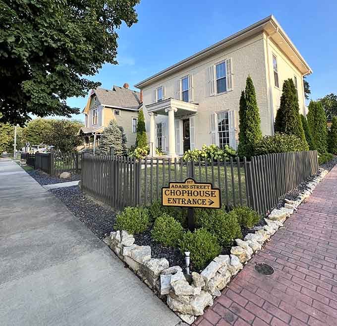 The Adams Street Chophouse sits pretty in a restored home where elegance meets approachability.