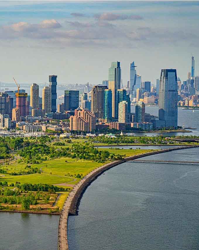 The skyline view from Liberty State Park proves New Jersey has the best seats for Manhattan's show.