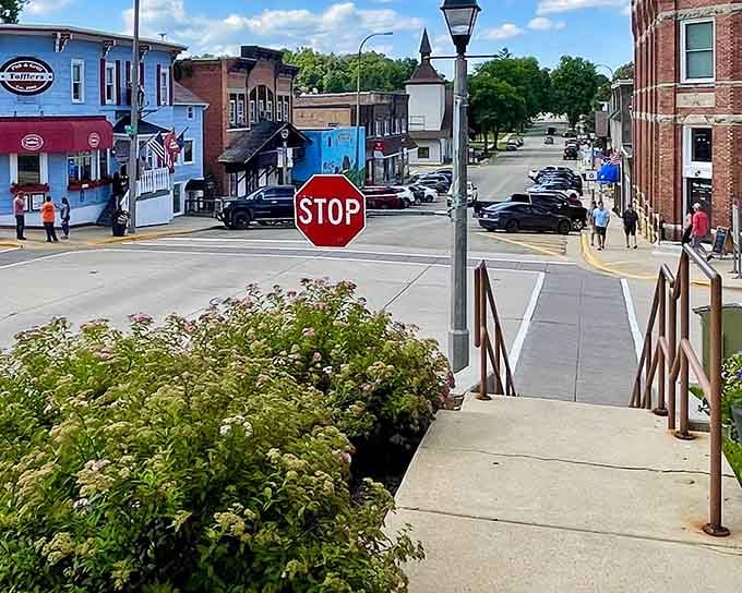 Downtown New Glarus proves you can have Alpine architecture and American convenience in perfect harmony.