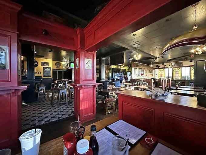 Step inside and feel the warmth of those red columns and cozy booths calling your name like old friends.