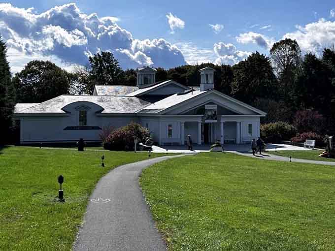 That welcoming pathway practically begs you to stroll up and discover what treasures await inside those doors.