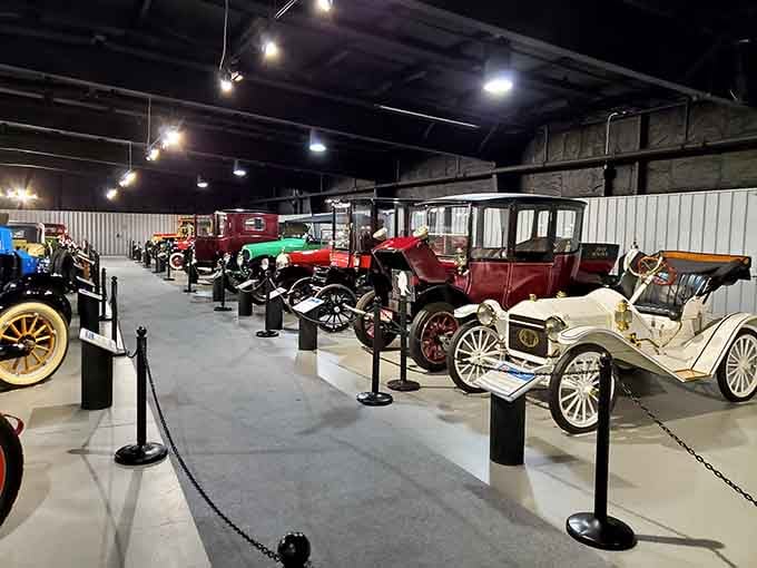 Row after pristine row of vintage beauties, each one telling stories your grandfather would have loved to share.