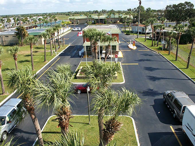 Palm-lined streets and organized chaos&mdash;welcome to camping's version of a gated community with better neighbors.
