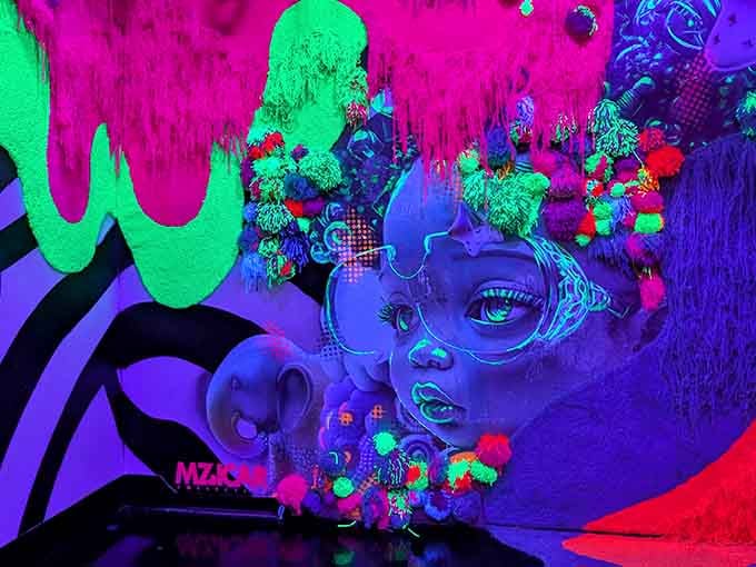 This is what happens when blacklight posters grow up and get really ambitious.