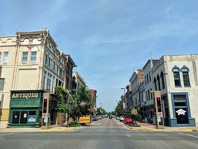 These tree-lined streets prove small-town charm doesn't require sacrificing walkability or actual places to walk to.