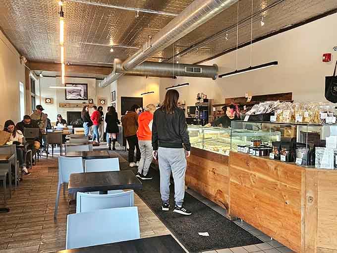 Inside Patisserie 46, where the display case holds more treasures than King Tut's tomb, only tastier.