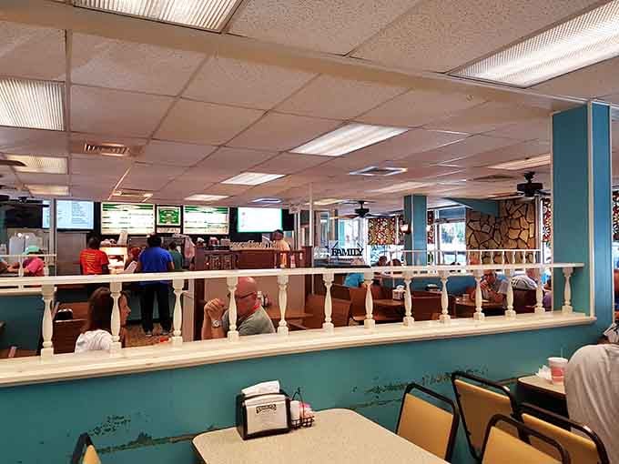 Cafeteria-style service means you see exactly what you're getting before committing to culinary bliss.