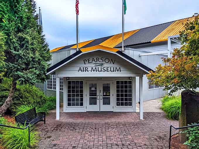 That charming entrance welcomes you into a world where aviation dreams took flight over a century ago.