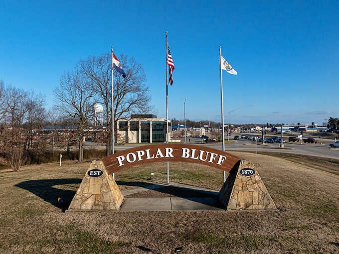 Welcome to Poplar Bluff, where the sign says 1870 and the home prices say "Are you kidding me?"