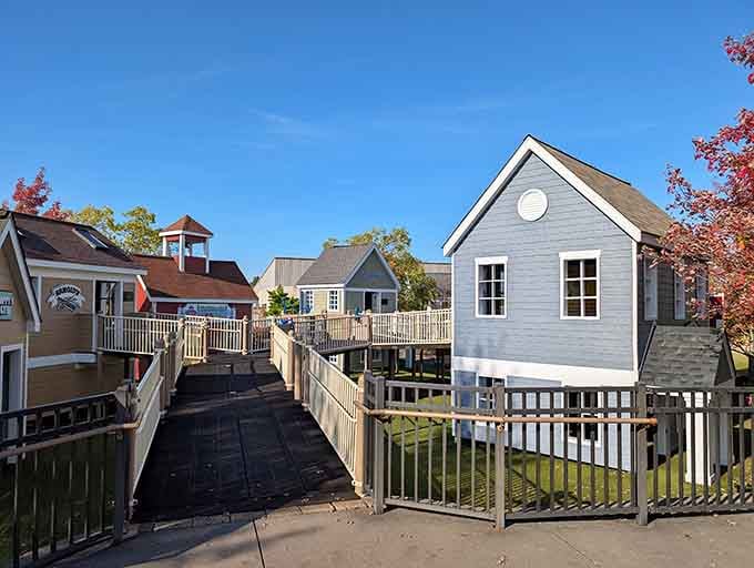 These elevated walkways connect an entire miniature village where imagination runs the show every single day.