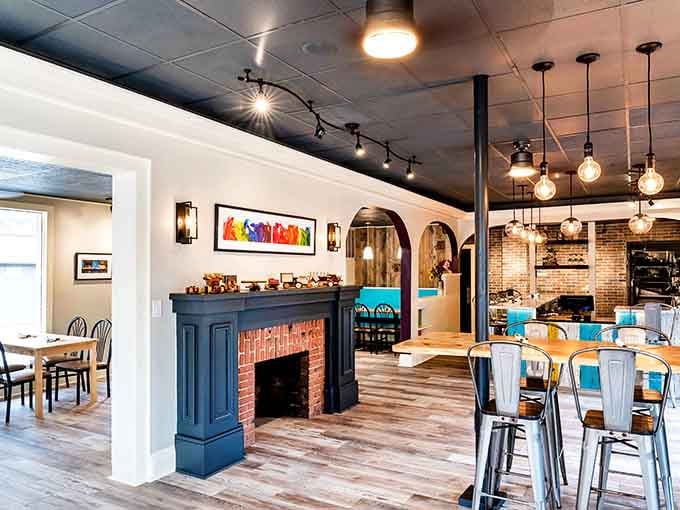 Step inside and find yourself in a space where Edison bulbs meet comfort food dreams come true.