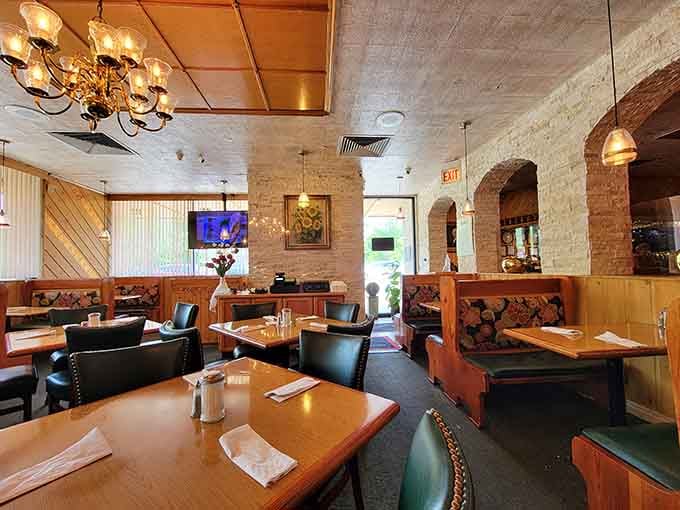 Step inside where chandeliers meet comfort food, and elastic waistbands are considered formal attire for the occasion.