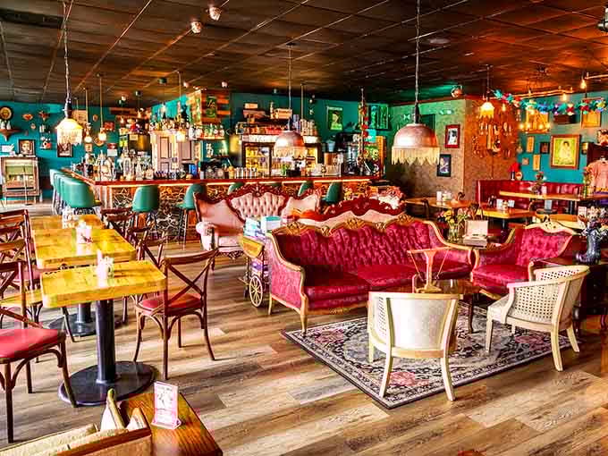 This isn't a restaurant, it's a time machine disguised as your coolest relative's living room.