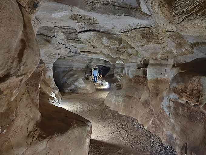 These smooth passages look like something from a sci-fi movie, except the special effects budget was geological time itself.