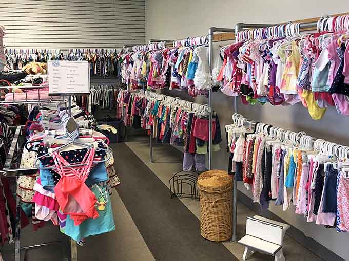 The children's section stretches on forever, proving that outfitting your kids doesn't require a second mortgage after all.