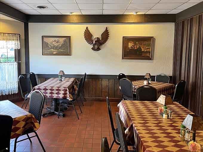 Step inside and you're transported to a Bavarian gasthaus, complete with warm wood and welcoming vibes all around.