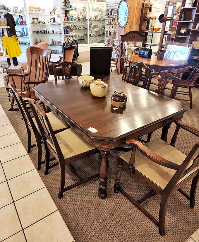 This dining set has hosted more family dinners than you've had hot meals, guaranteed.