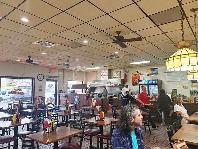 Classic diner vibes with booths that have witnessed countless breakfast debates and coney dog victories over the years.