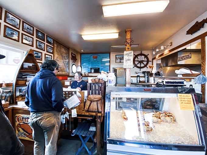 That seafood case is your crystal ball, showing you exactly what fresh treasures await your order.