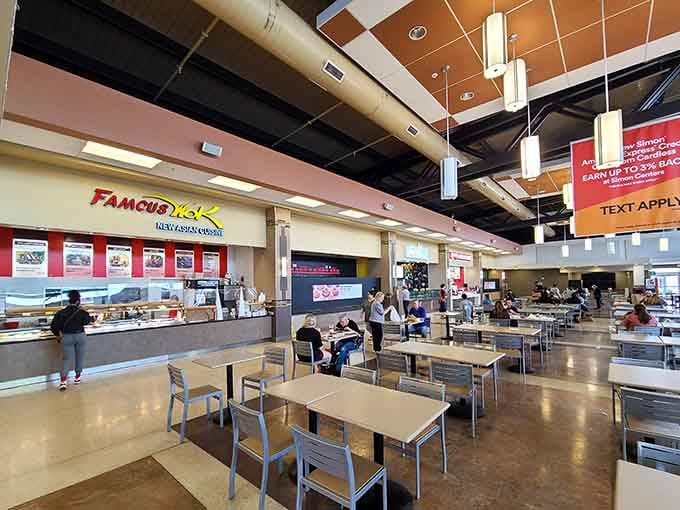 The food pavilion offers actual seating and dining options that won't leave you questioning your life choices.