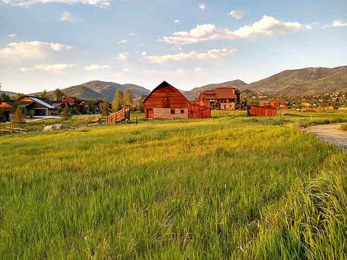 Historic barns dot the valley where working ranches meet mountain paradise in perfect Western harmony.