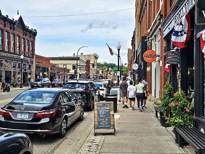 Main Street looks like someone hit pause on progress in the best possible way, preserving charm instead.