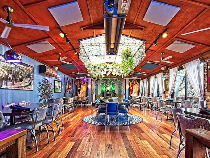 When your dining room looks like an art gallery collided with a mountain lodge, you're doing something gloriously right.