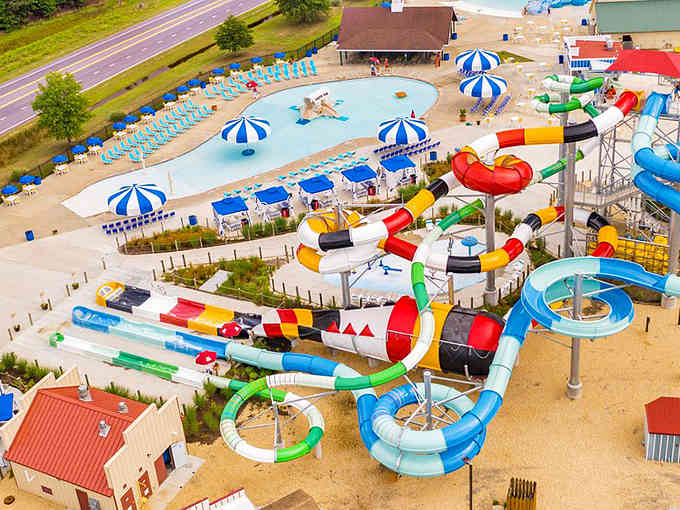 When someone asks what heaven looks like, show them this aerial view of aquatic chaos and pure joy.