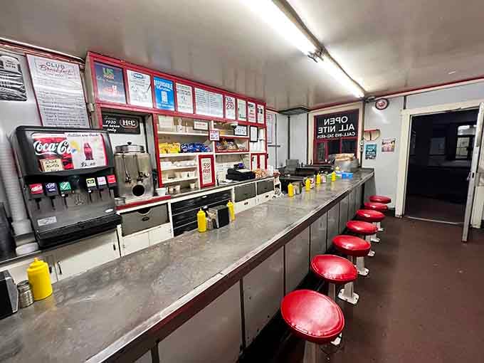 Red stools, one counter, zero pretension&mdash;this is democracy in diner form, where everyone eats elbow to elbow.