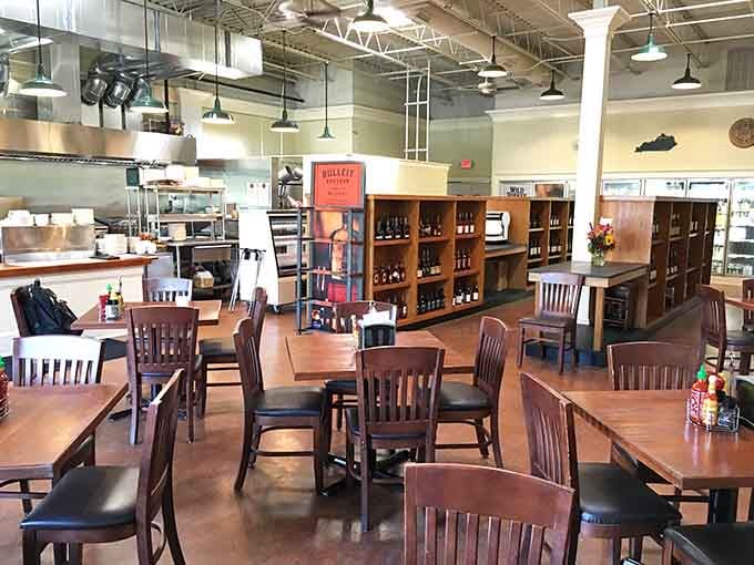 Open kitchen, bourbon shelves, and room to breathe - they've nailed the casual elegance thing without trying too hard.