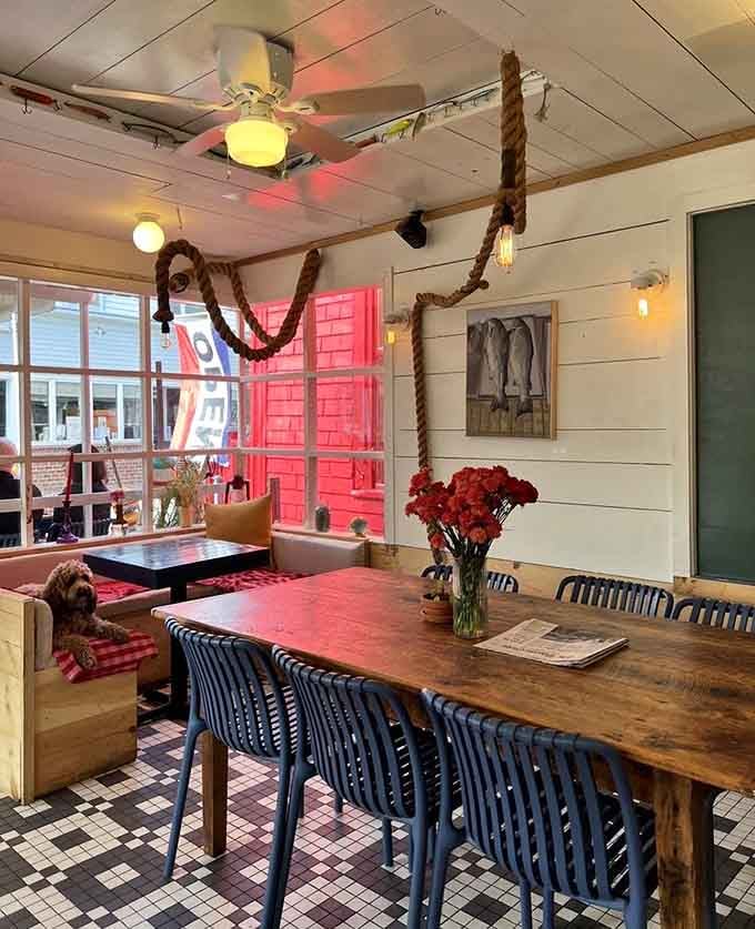 Nautical charm meets beachside comfort in a space that feels like your coolest friend's summer house.