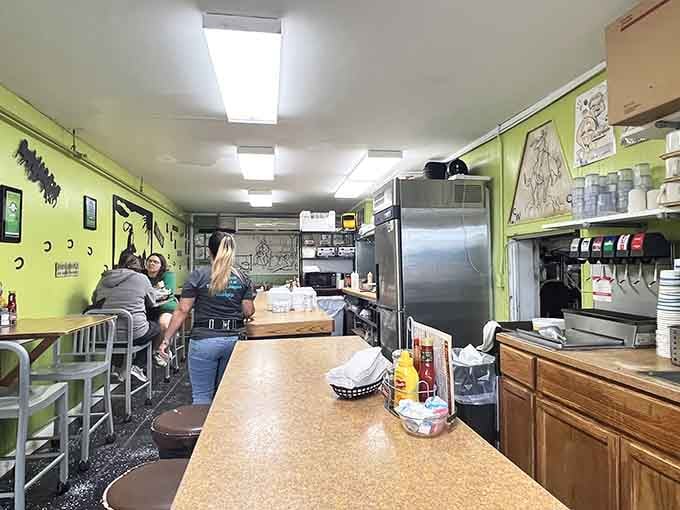 Cozy counter seating where Western nostalgia meets diner comfort, and everyone becomes a regular after one visit.