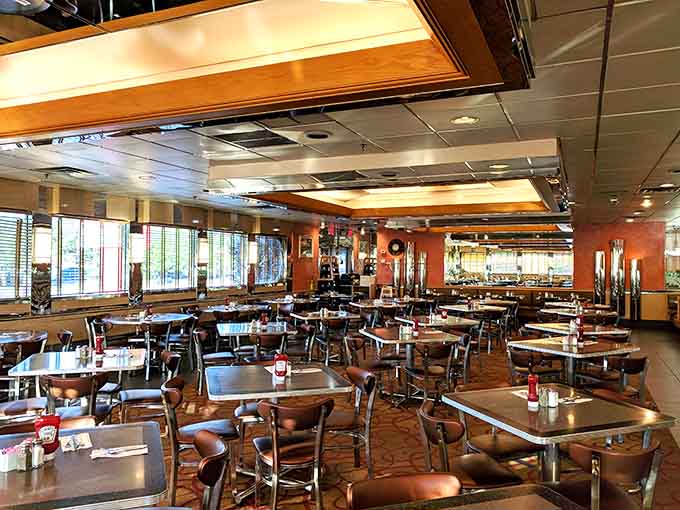 Spacious, bright, and welcoming, this dining room makes everyone feel like a regular from the first visit.